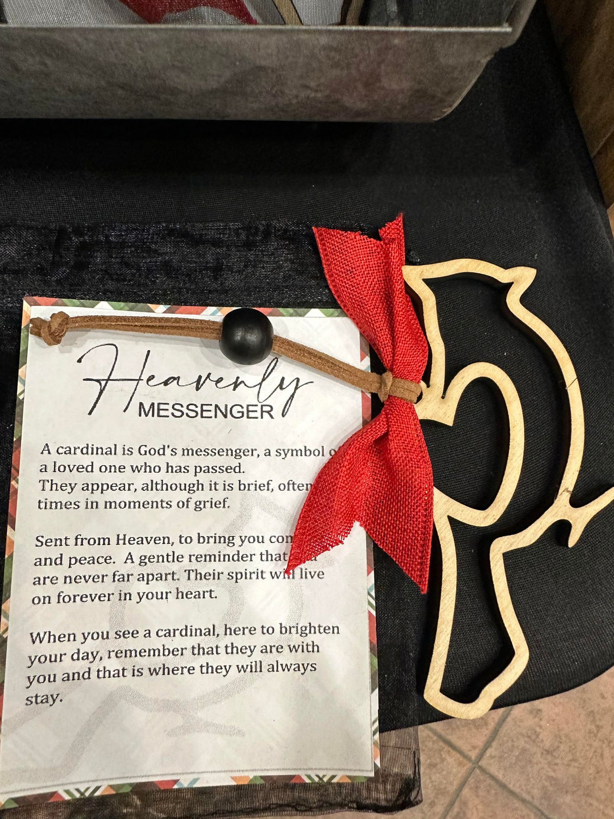 Ornament- Cardinal Heavenly Messenger – Mommy's Design Farm